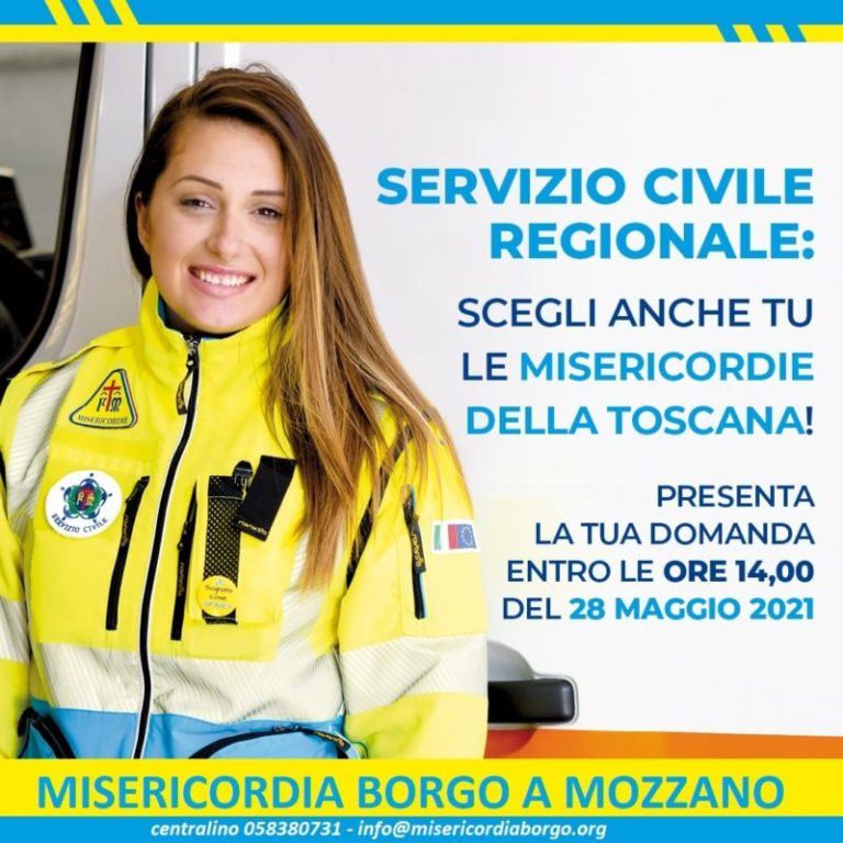La Misericordia cerca due giovani per il servizio civile regionale. Domande entro il 28 maggio ...